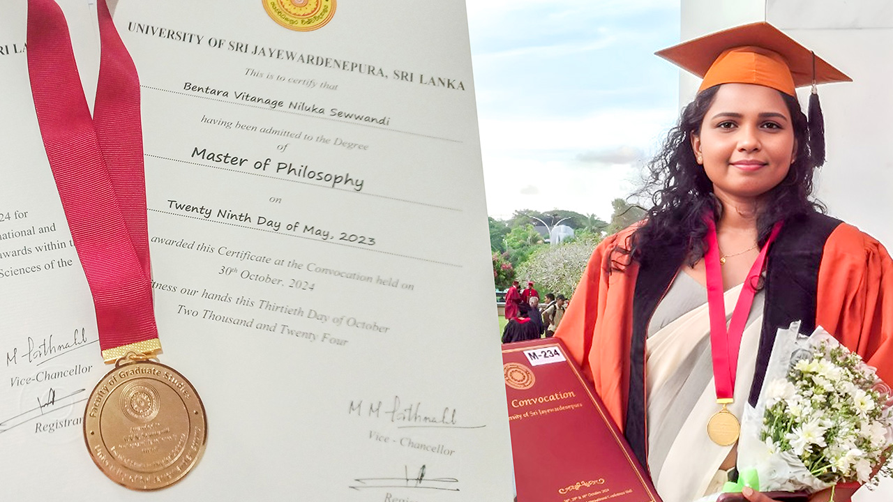 Gold Medal for Research Excellence | National Institute of Fundamental Studies (NIFS), Sri Lanka